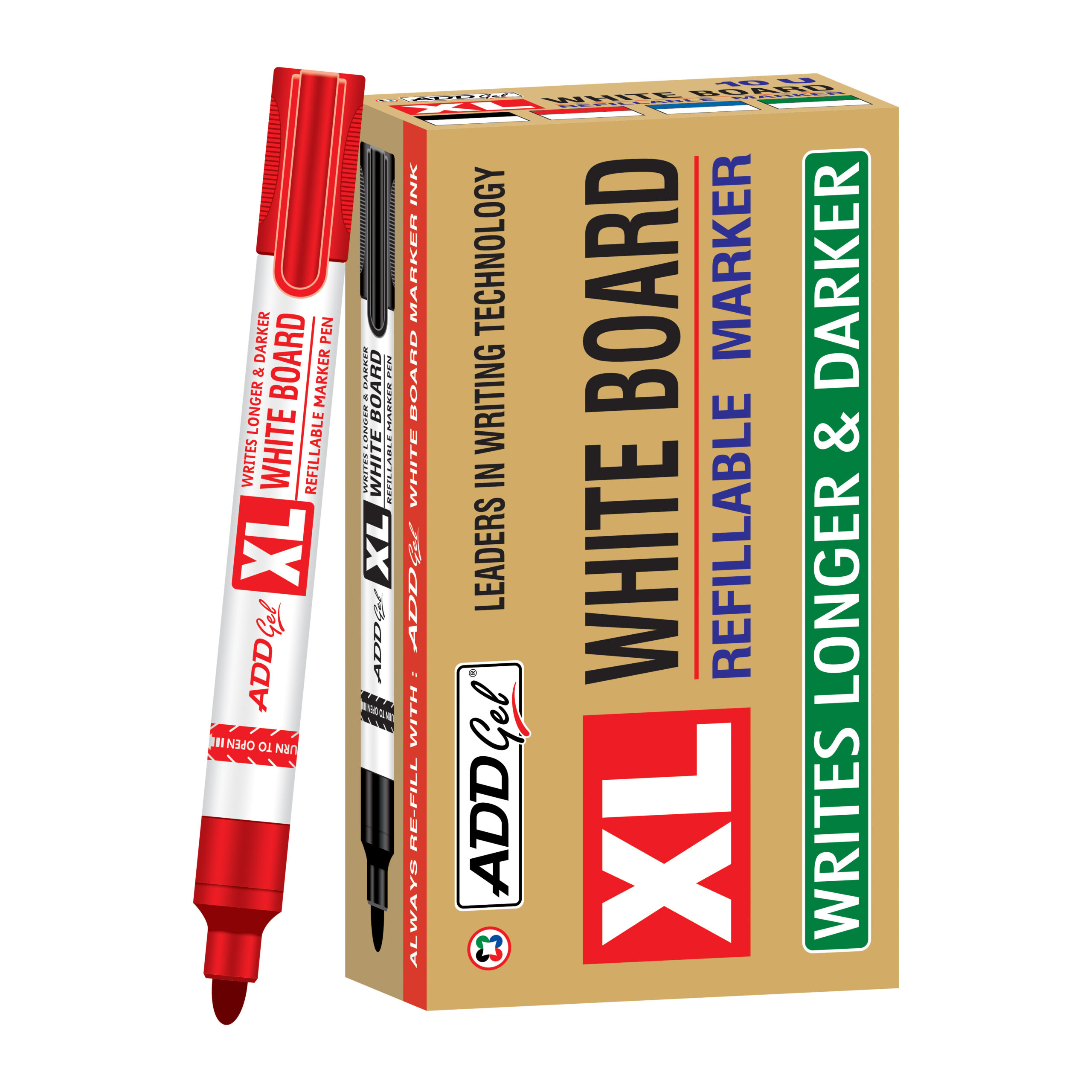 2XL Permanent Refillable Marker Pens Pack of 12 Markers – Addgel